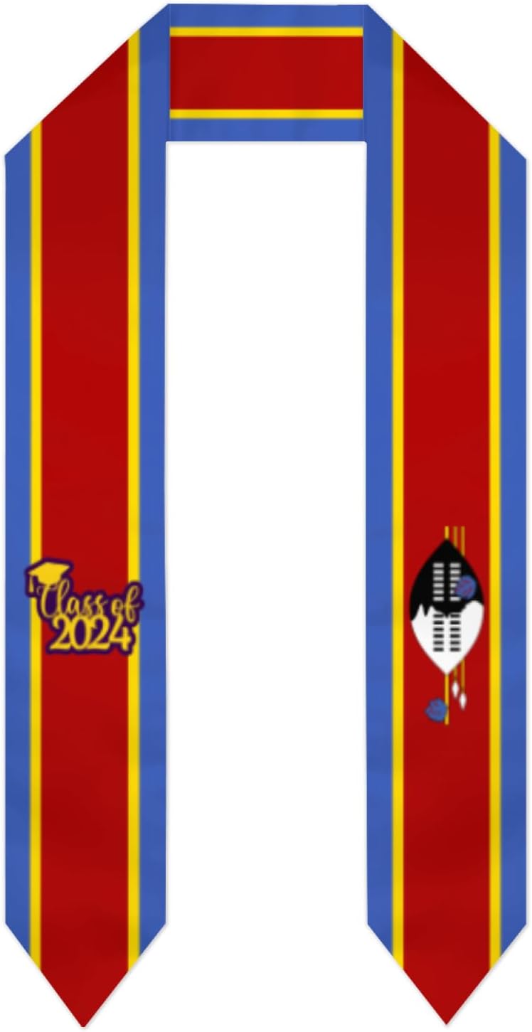 Class of 2024 Eswatini Flag Graduation Stoles Shawl Sash Scraf For ...