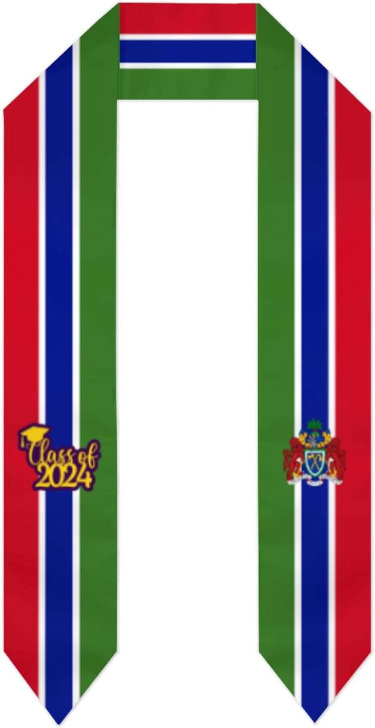 Class of 2024 Gambia Flag Graduation Stoles Shawl Sash Scraf For Study ...