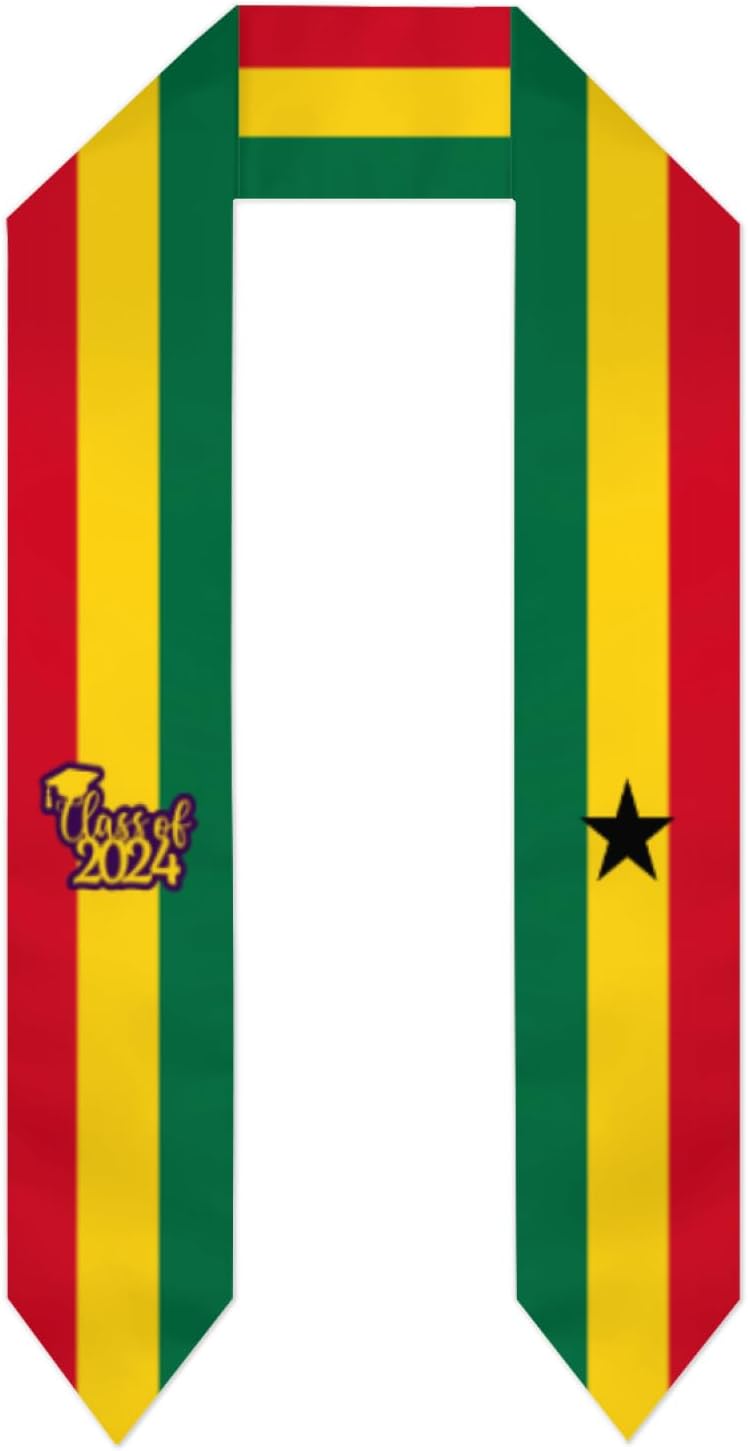 Class of 2024 Ghana Flag Graduation Stoles Shawl Sash Scraf For Study ...