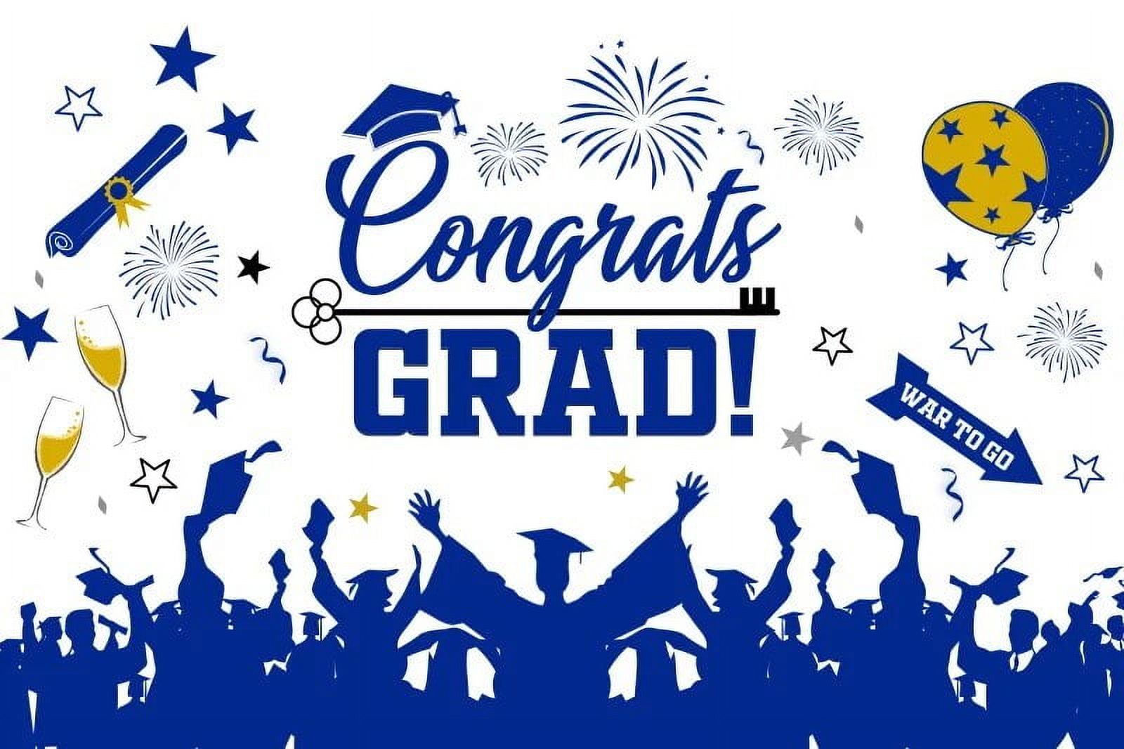 Class of 2024 Graduation Backdrop Black And Gold Balloon Congrat Grad ...