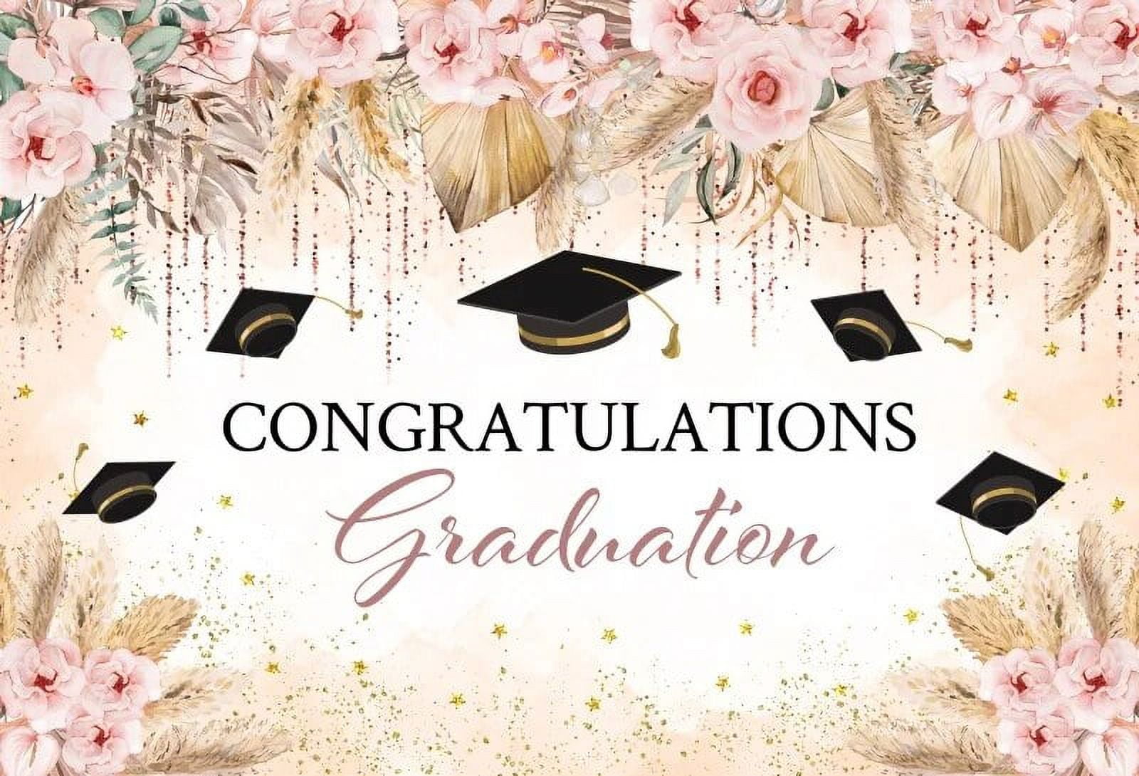 Class of 2024 Graduation Backdrop Black And Gold Balloon Congrat Grad ...