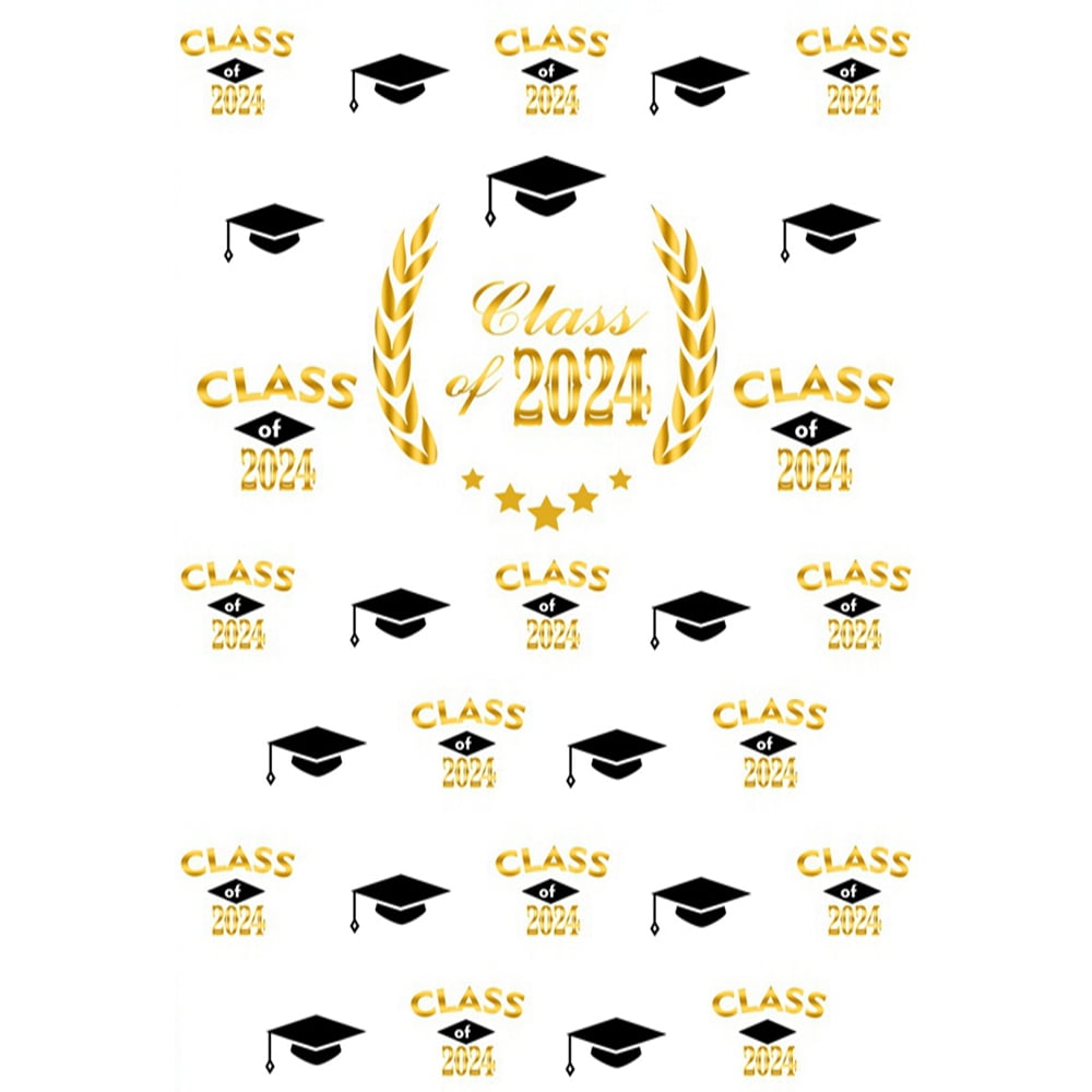 Class of 2024 Graduation Photography Backdrop Bachelor Cap Graduate ...