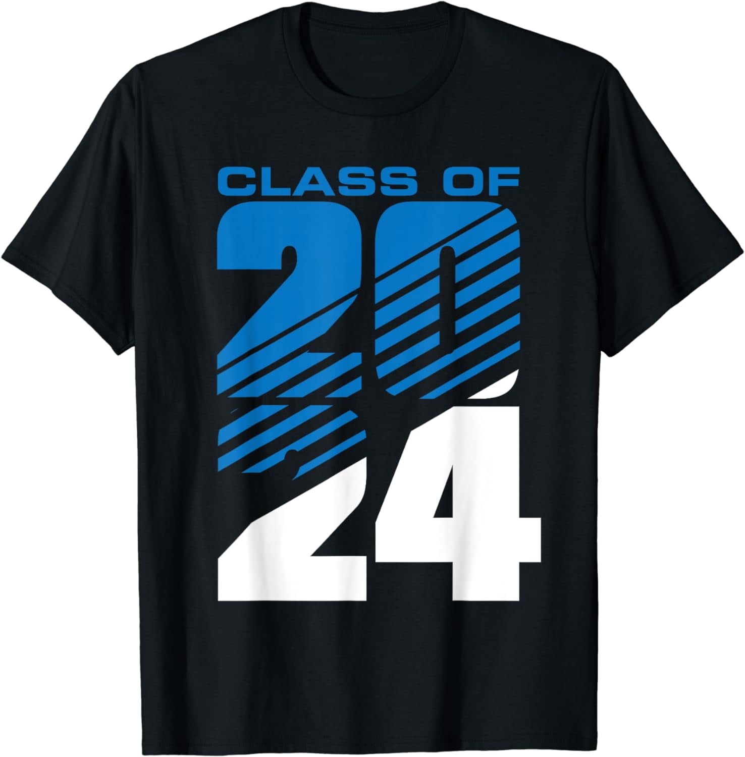 Class of 2024 High School Senior Graduation Blue Sport Style T-Shirt ...