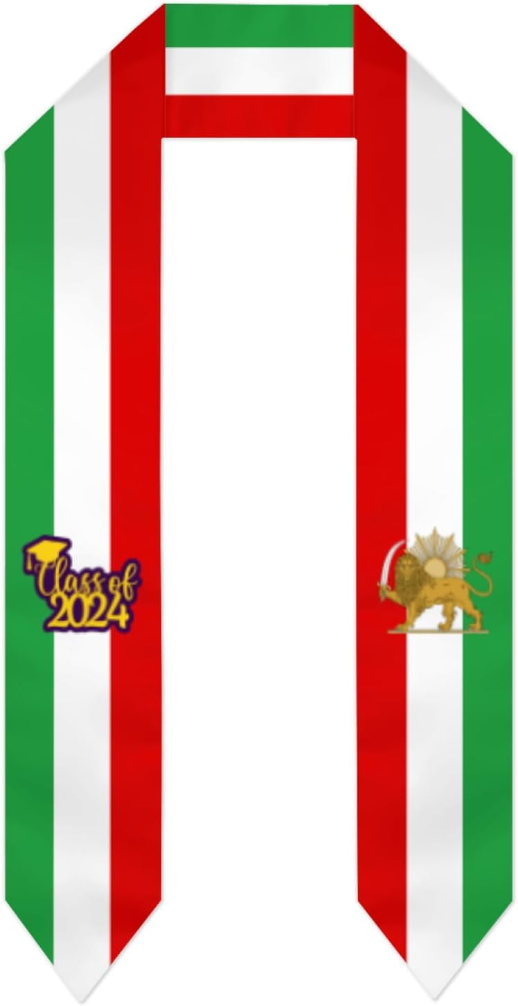 Class of 2024 Iran Sun Lion Flag Graduation Stoles Shawl Sash Scraf For ...