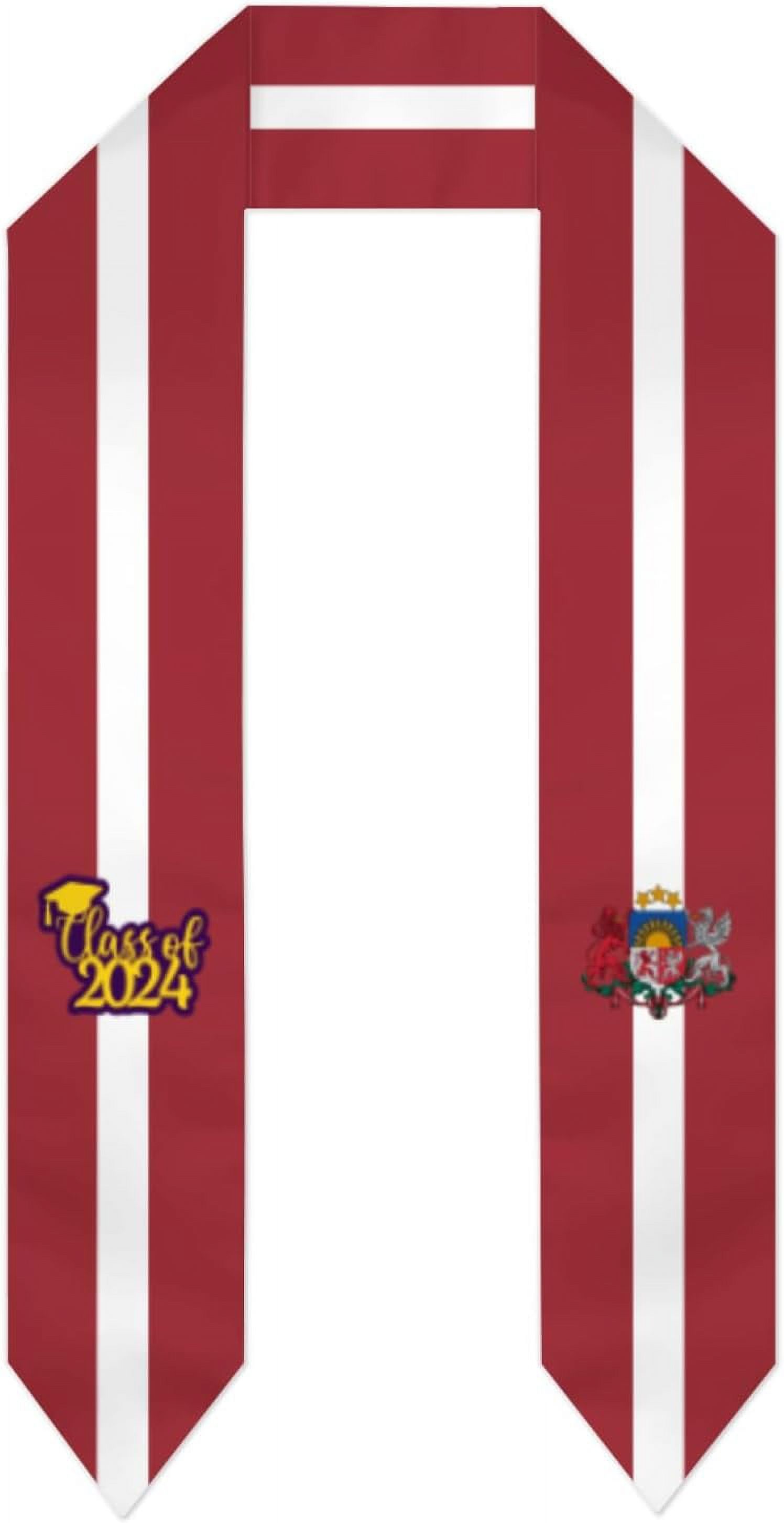 Class of 2024 Latvia Flag Graduation Stoles Shawl Sash Scraf For Study ...