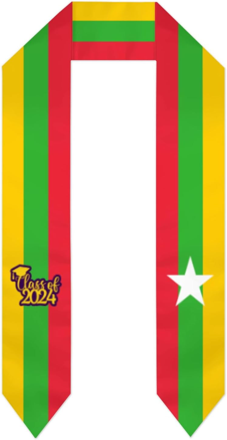 Class of 2024 Myanmar Flag Graduation Stoles Shawl Sash Scraf For Study ...