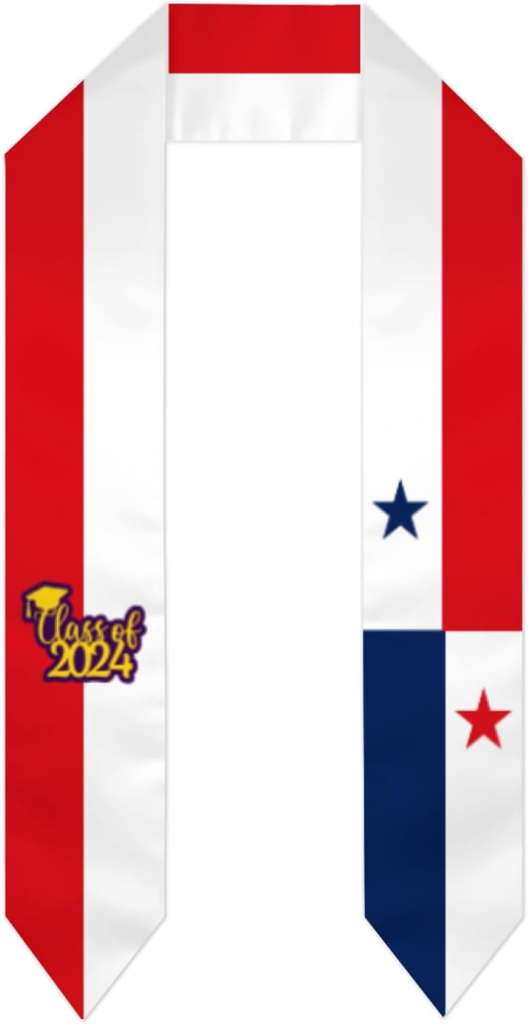 Class of 2024 Panama Flag Graduation Stoles Shawl Sash Scraf For Study ...