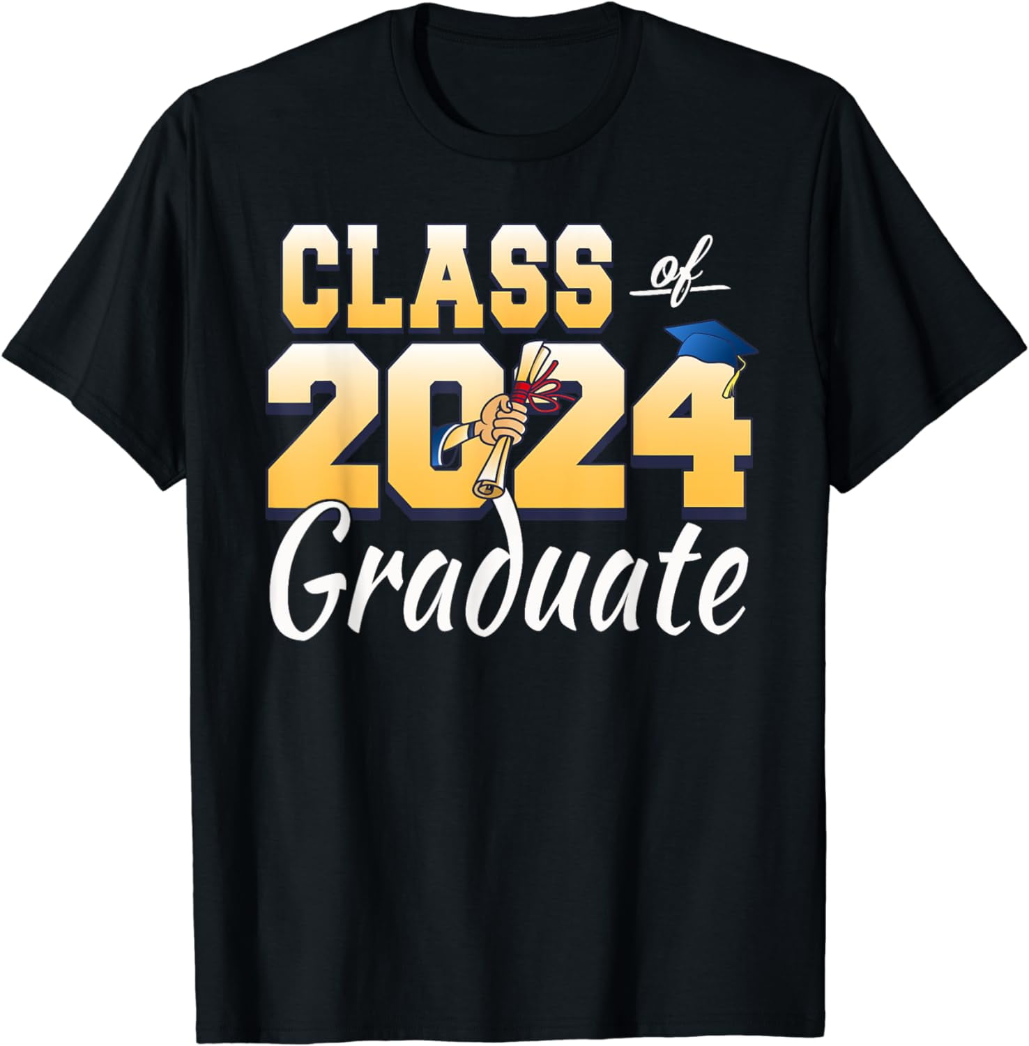 Class of 2024 Senior 2024 Graduation Cotton T-Shirt - Walmart.com