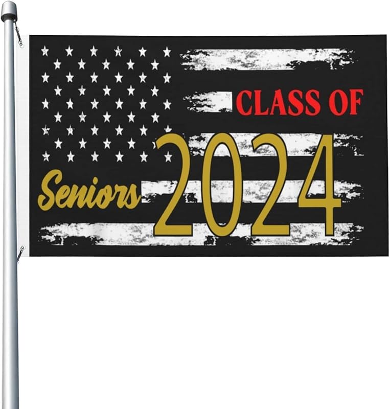 Class of 2024 Seniors Distressed American Flag Built For Outdoor Use ...