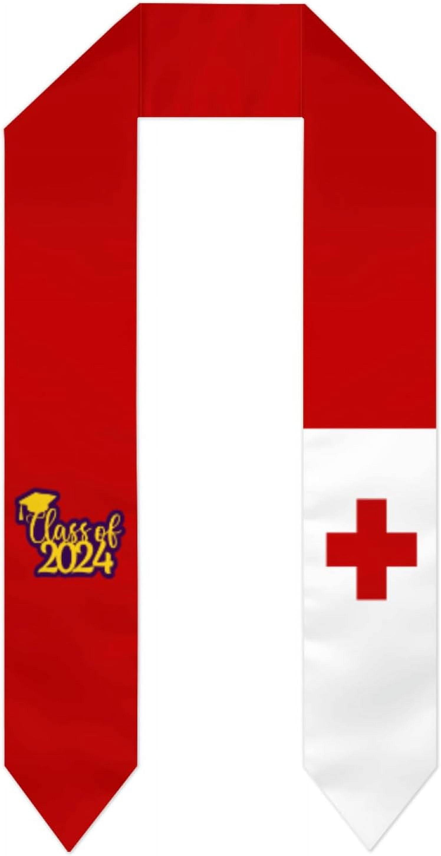 Class of 2024 Tonga Flag Graduation Stoles Shawl Sash Scraf For Study ...