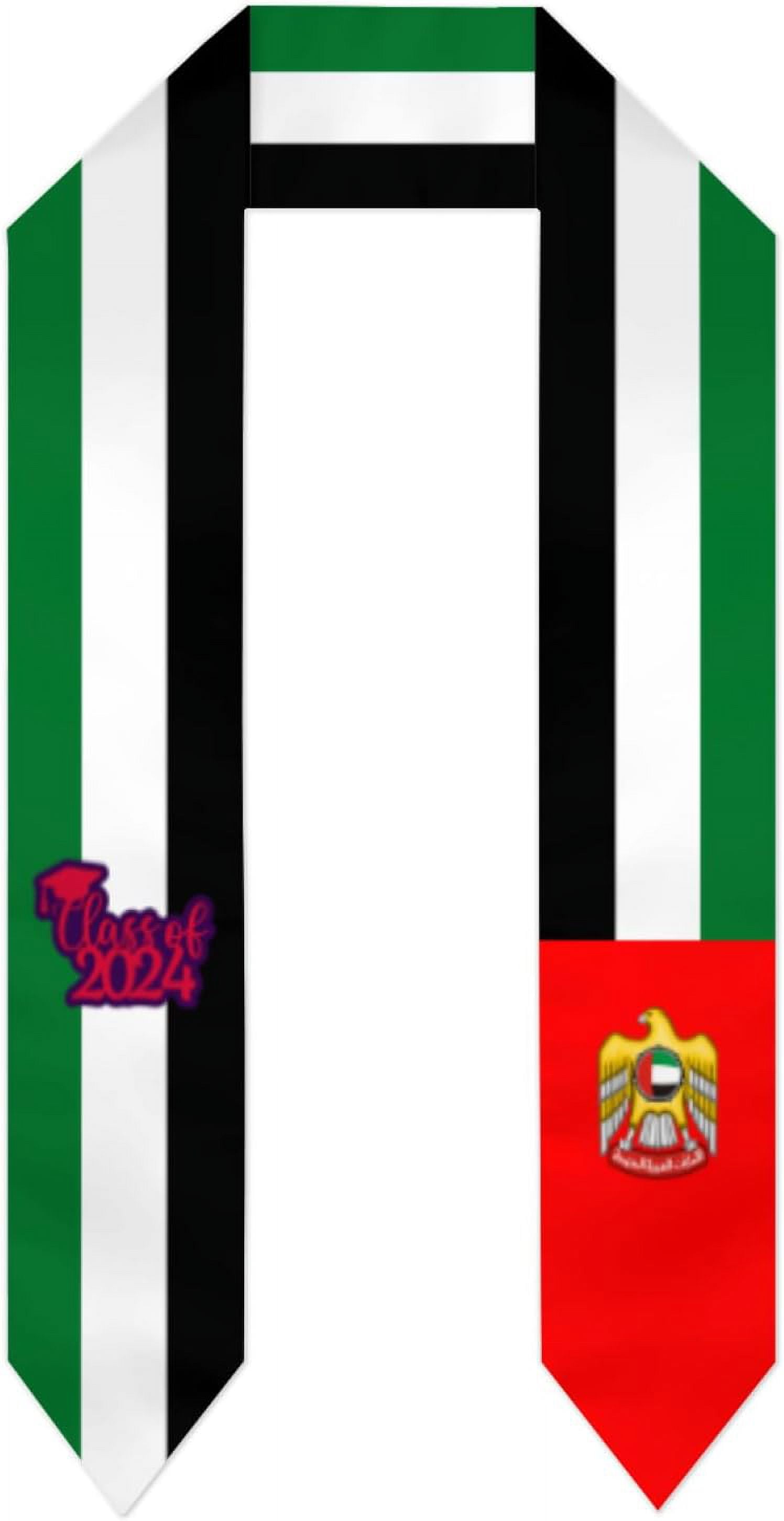 Class of 2024 United Arab Emirates Flag Graduation Stoles Shawl Sash ...