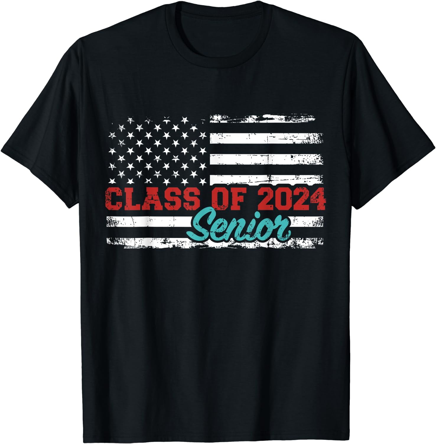 Class of 2024 senior us vintage flag T-Shirt - Walmart.com