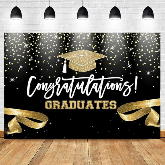 Congrats Grad Backdrop, 70.8''x43.3'' Graduation Background/Class of ...