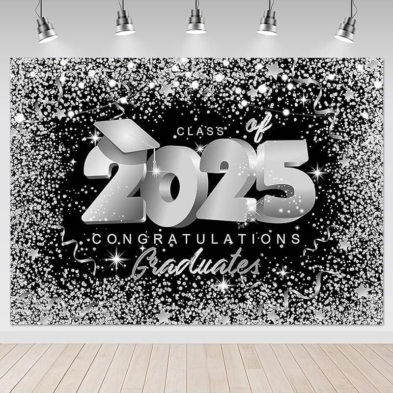 Class of 2025 Backdrop Graduation Royal Congrats Grad Party Photo ...