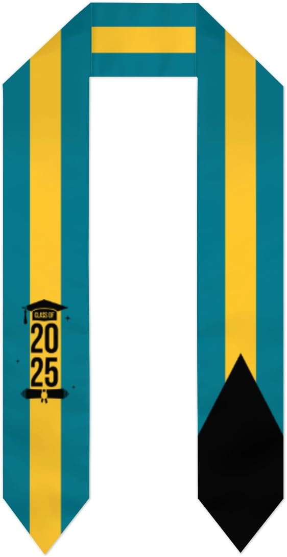 Class of 2025 Bahamas Flag Graduation Stoles Shawls Sash International ...