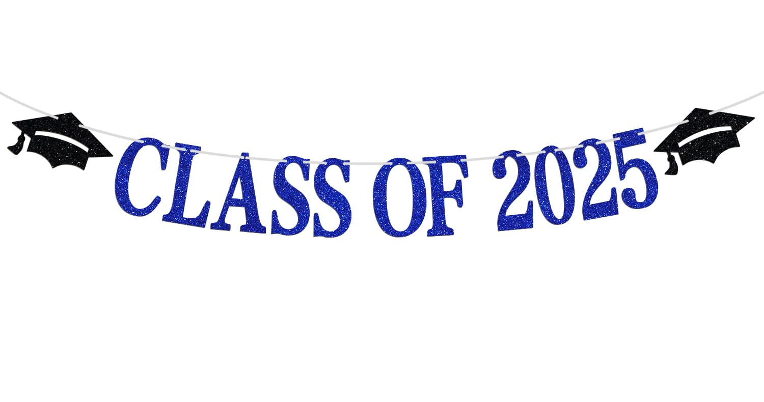 Class of 2025 Banner, Congrats Grad Bunting Sign for 2024 High School ...