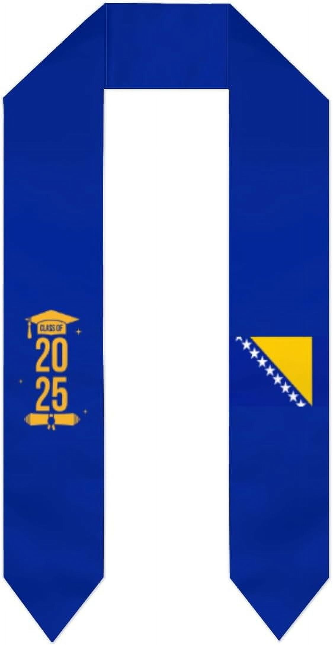 Class of 2025 Bosnia and Herzegovina Flag Graduation Stoles Shawls Sash ...