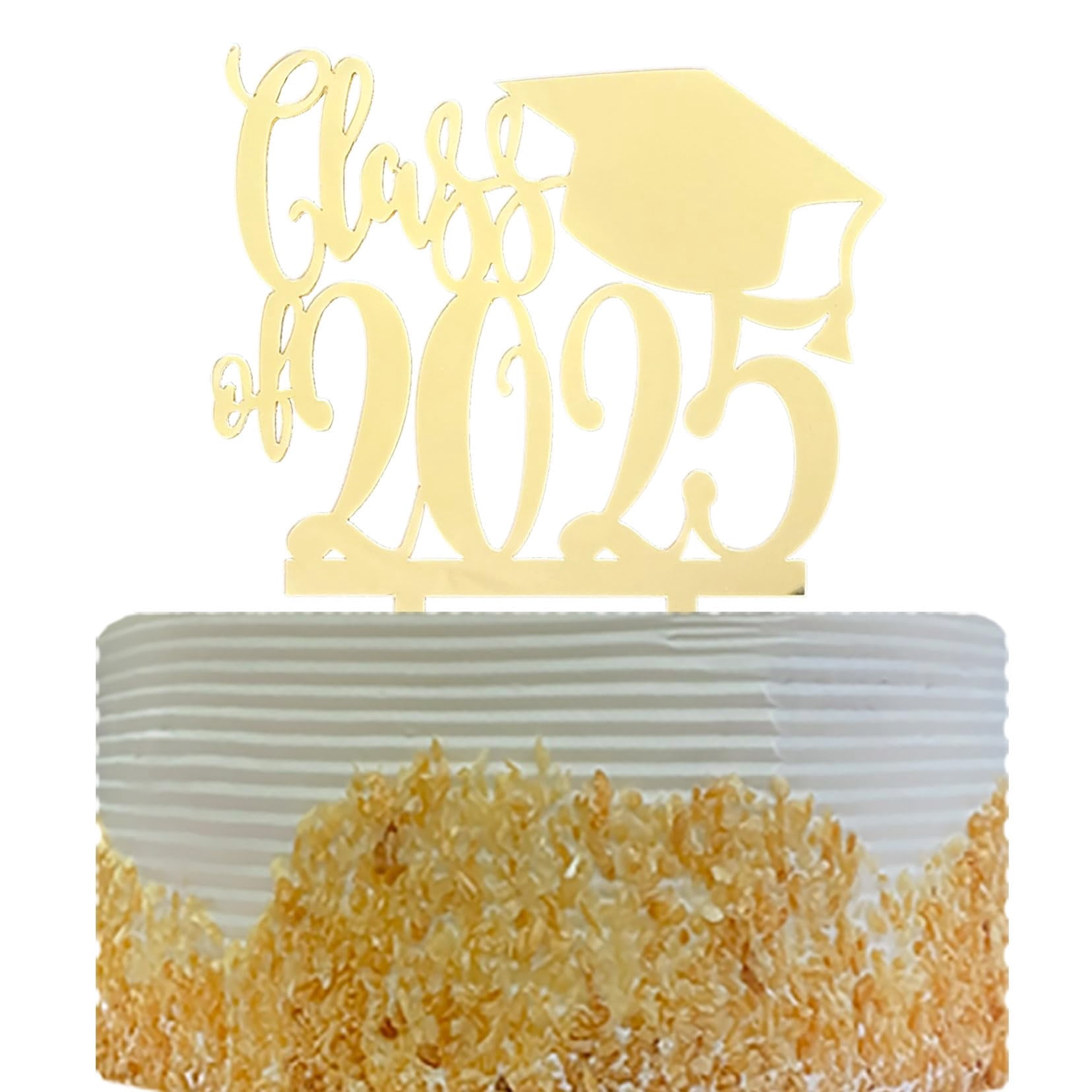 Class of 2025 Cake Topper, Congrats RST1 Grad Mirror Gold Acrylic ...