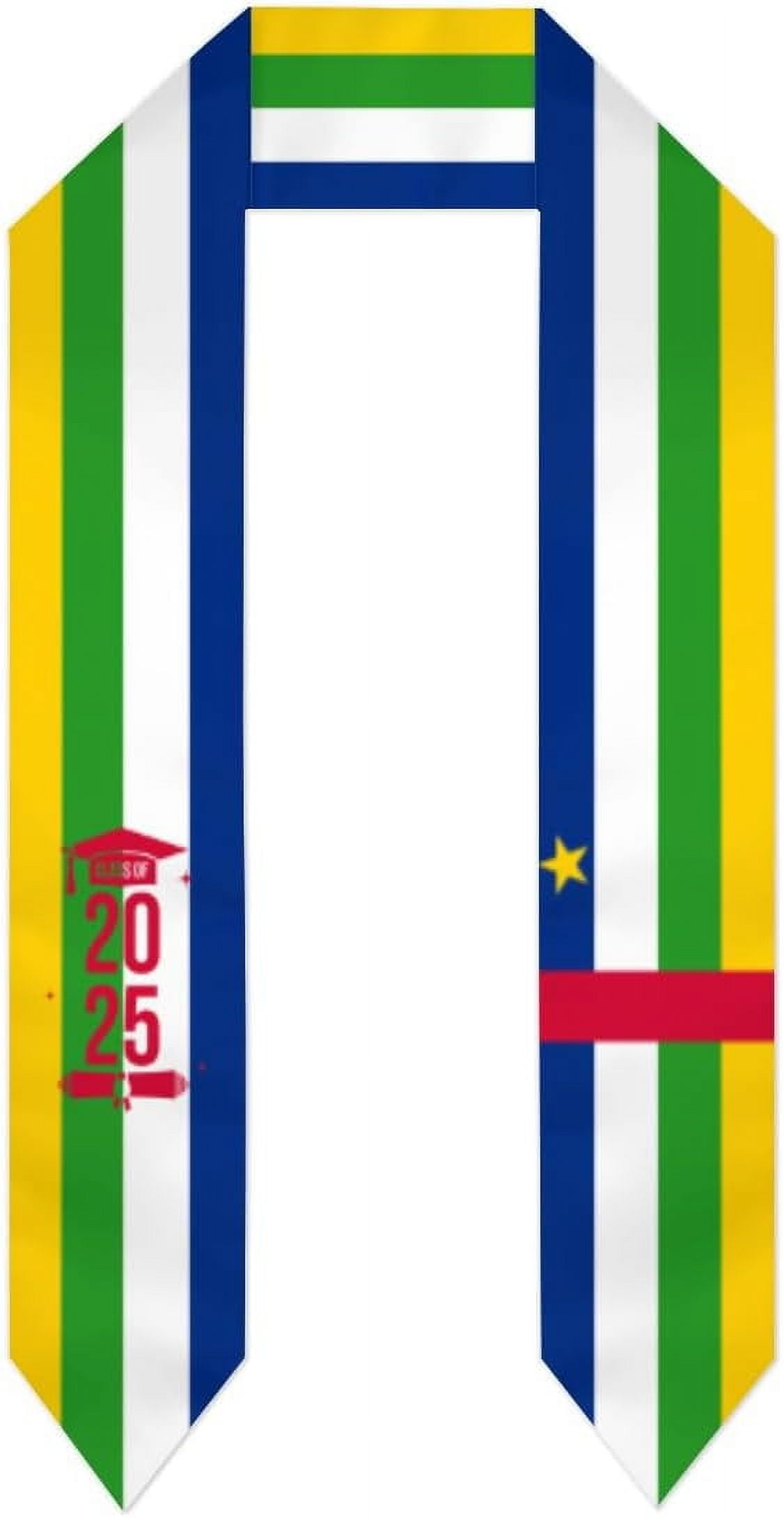 Class of 2025 Central African Republic Flag Graduation Stoles Shawls ...