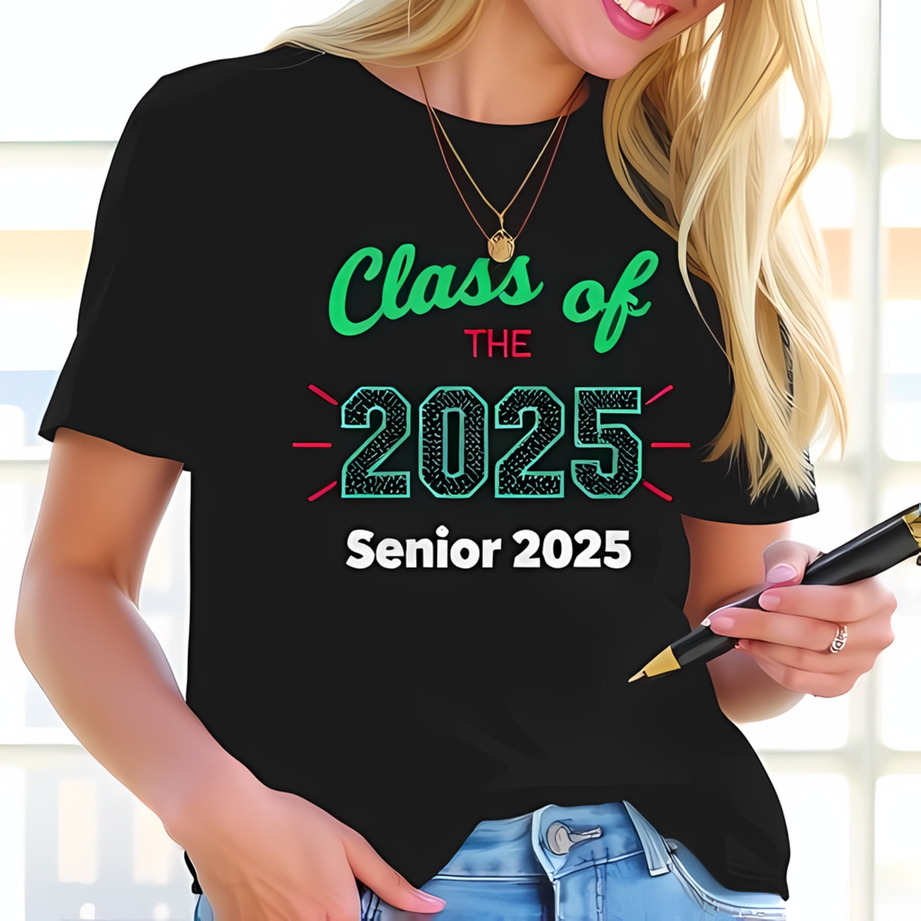 Class of 2025 Cotton Short Sleeve T-Shirt - Vibrant Green & White ...