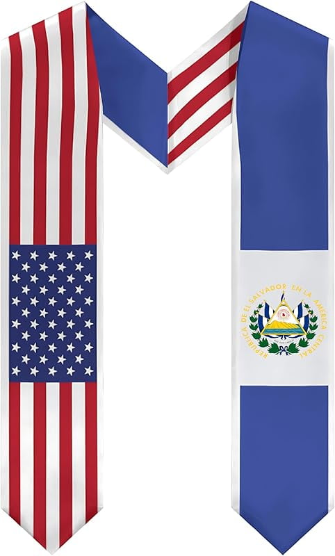 Class of 2025 Country Flag Graduation Stole Sash - V Shape National ...