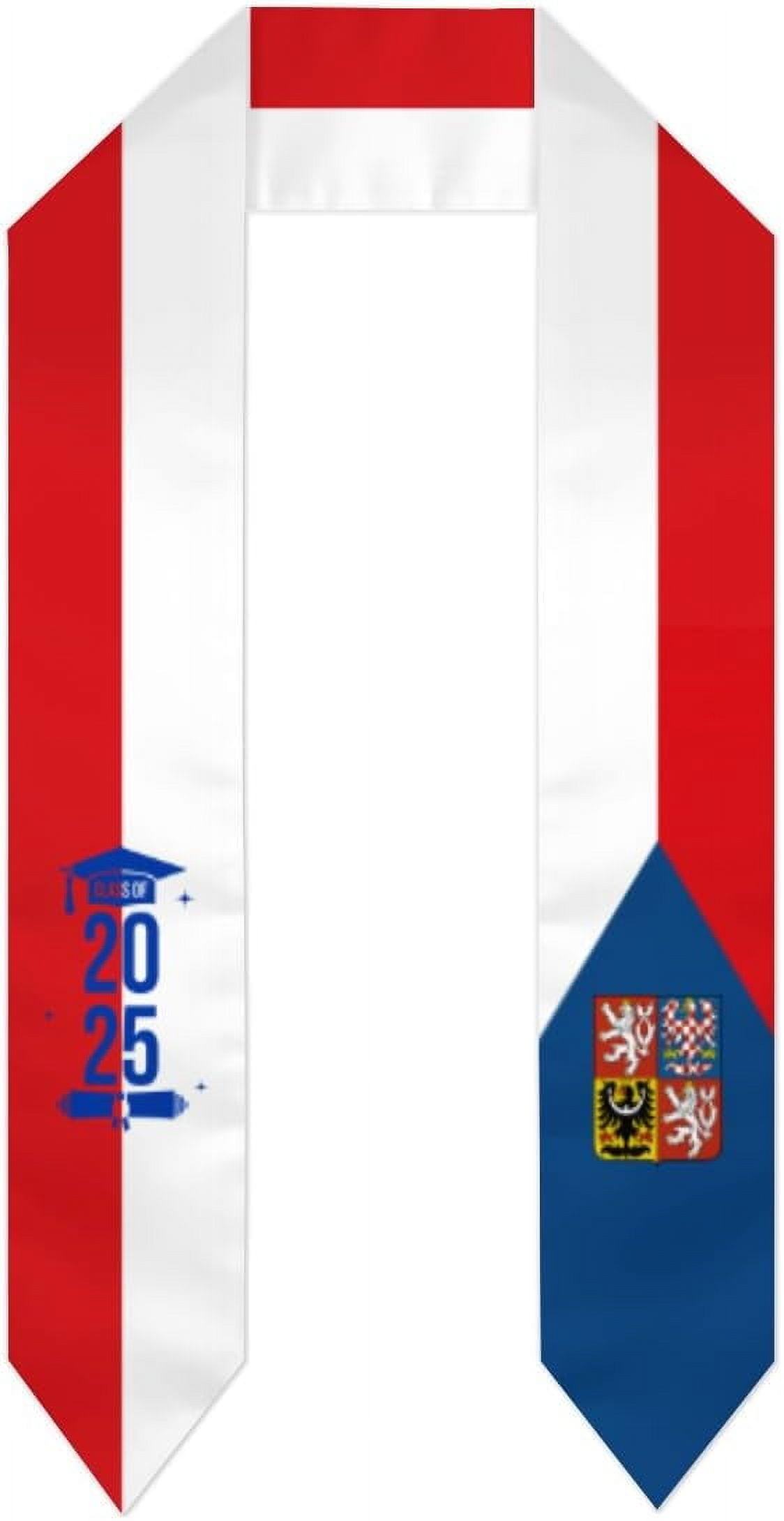 Class of 2025 Czech Republic Flag Graduation Stoles Shawls Sash ...