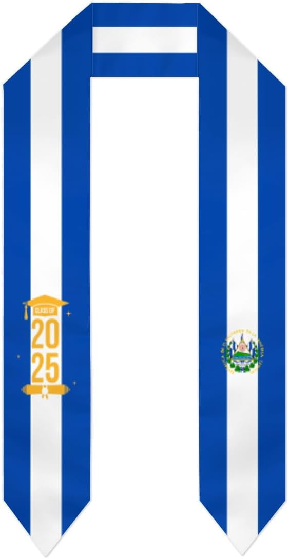 Class of 2025 El Salvador Flag Graduation Stoles Shawls Sash ...