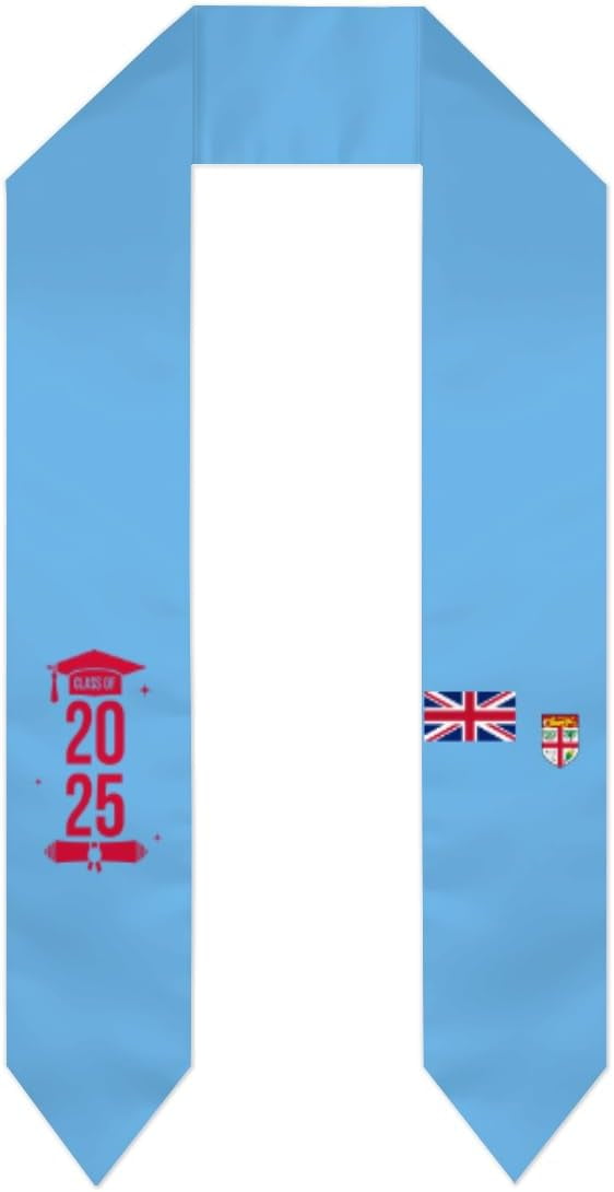 Class of 2025 Fiji Flag Graduation Stoles Shawls Sash International ...