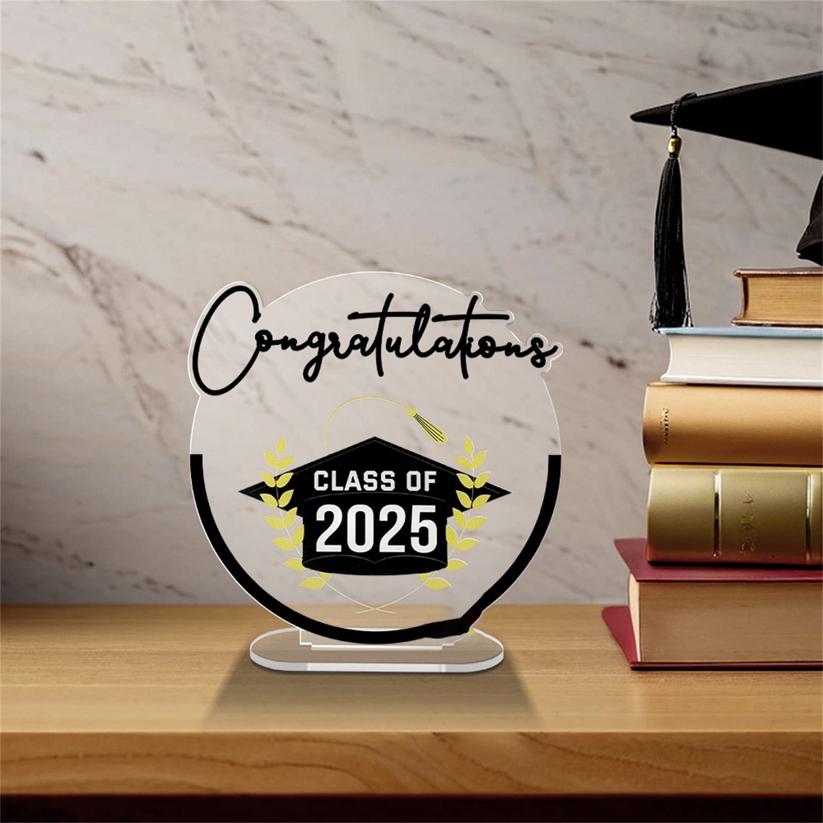 Class of 2025 Graduation Plaque Elegant Acrylic Keepsake with Stand for ...