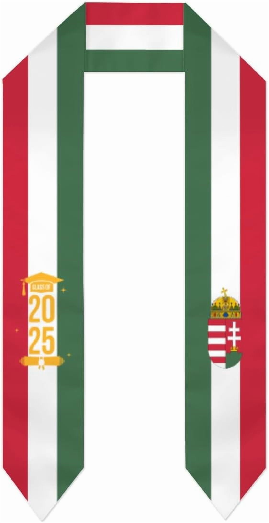 Class of 2025 Hungary Flag Graduation Stoles Shawls Sash International ...