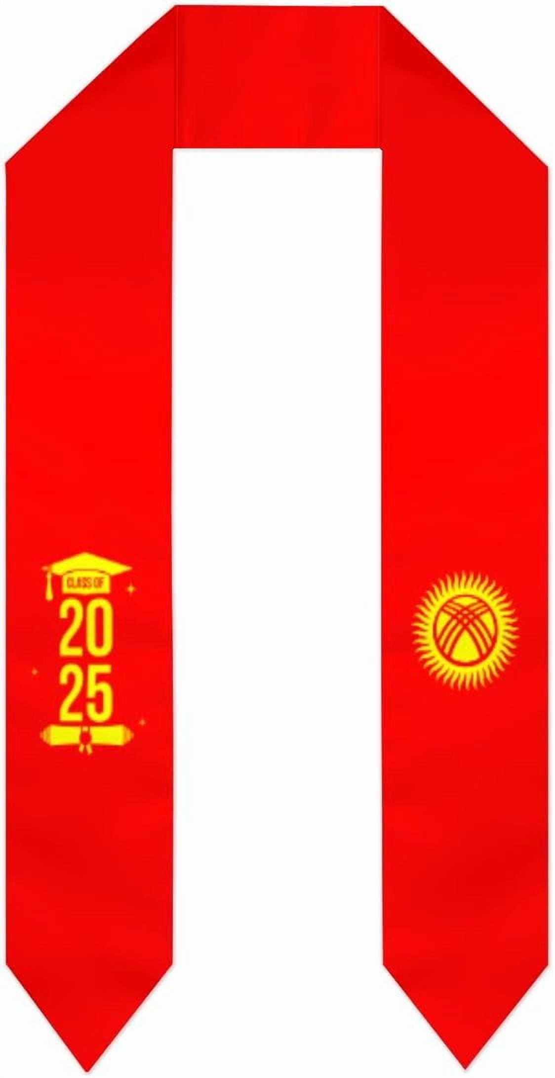 Class of 2025 Kyrgyzstan Flag Graduation Stoles Shawls Sash ...