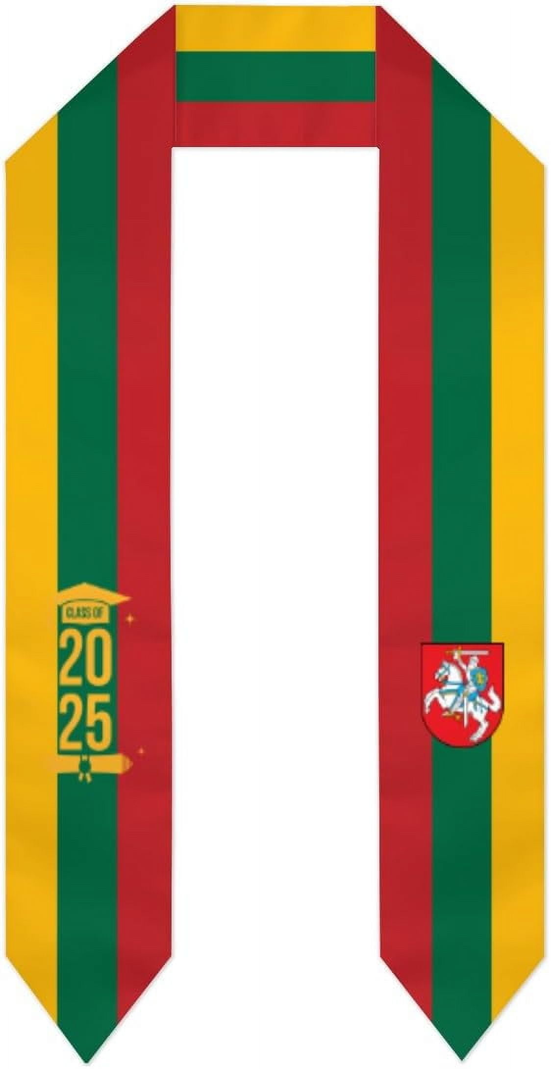 Class of 2025 Lithuania Flag Graduation Stoles Shawls Sash ...