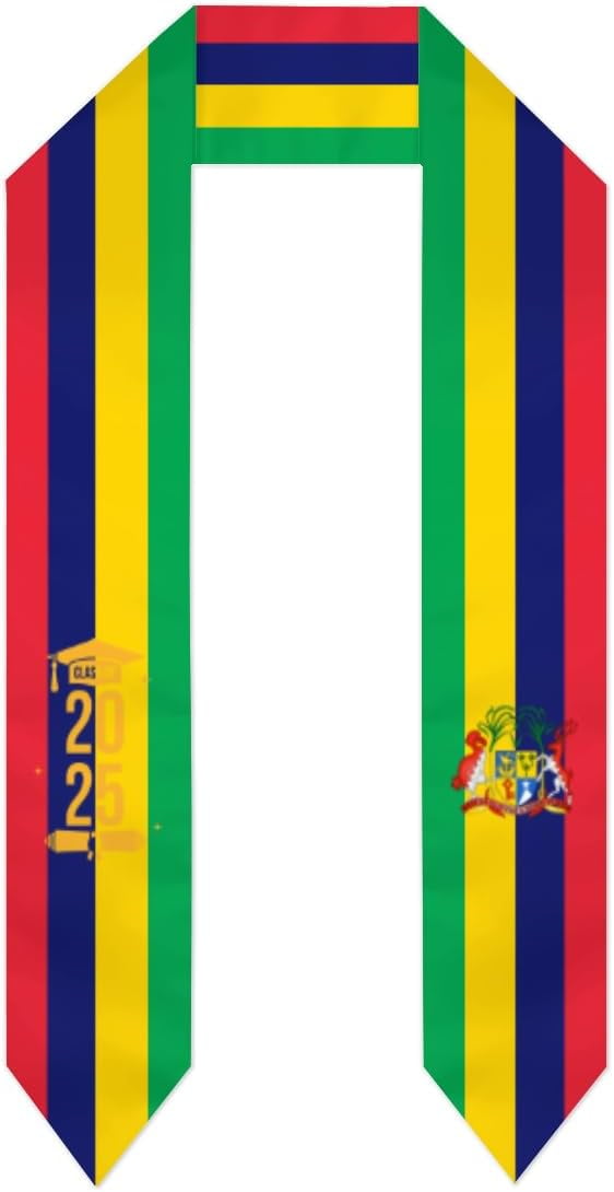 Class of 2025 Mauritius Flag Graduation Stoles Shawls Sash ...