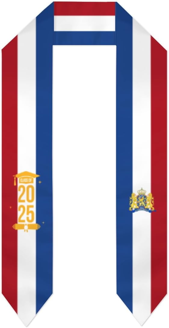 Class of 2025 Netherlands Flag Graduation Stoles Shawls Sash ...