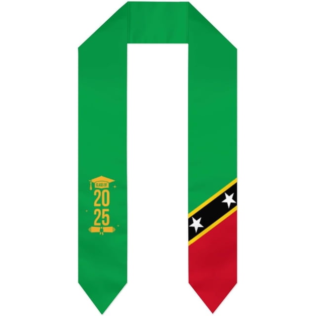 Class of 2025 Saint Kitts and Nevis Flag Graduation Stoles Shawls Sash ...