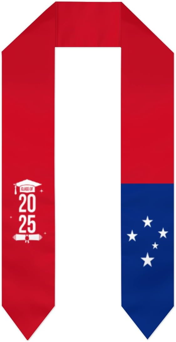 Class of 2025 Samoa Flag Graduation Stoles Shawls Sash International ...