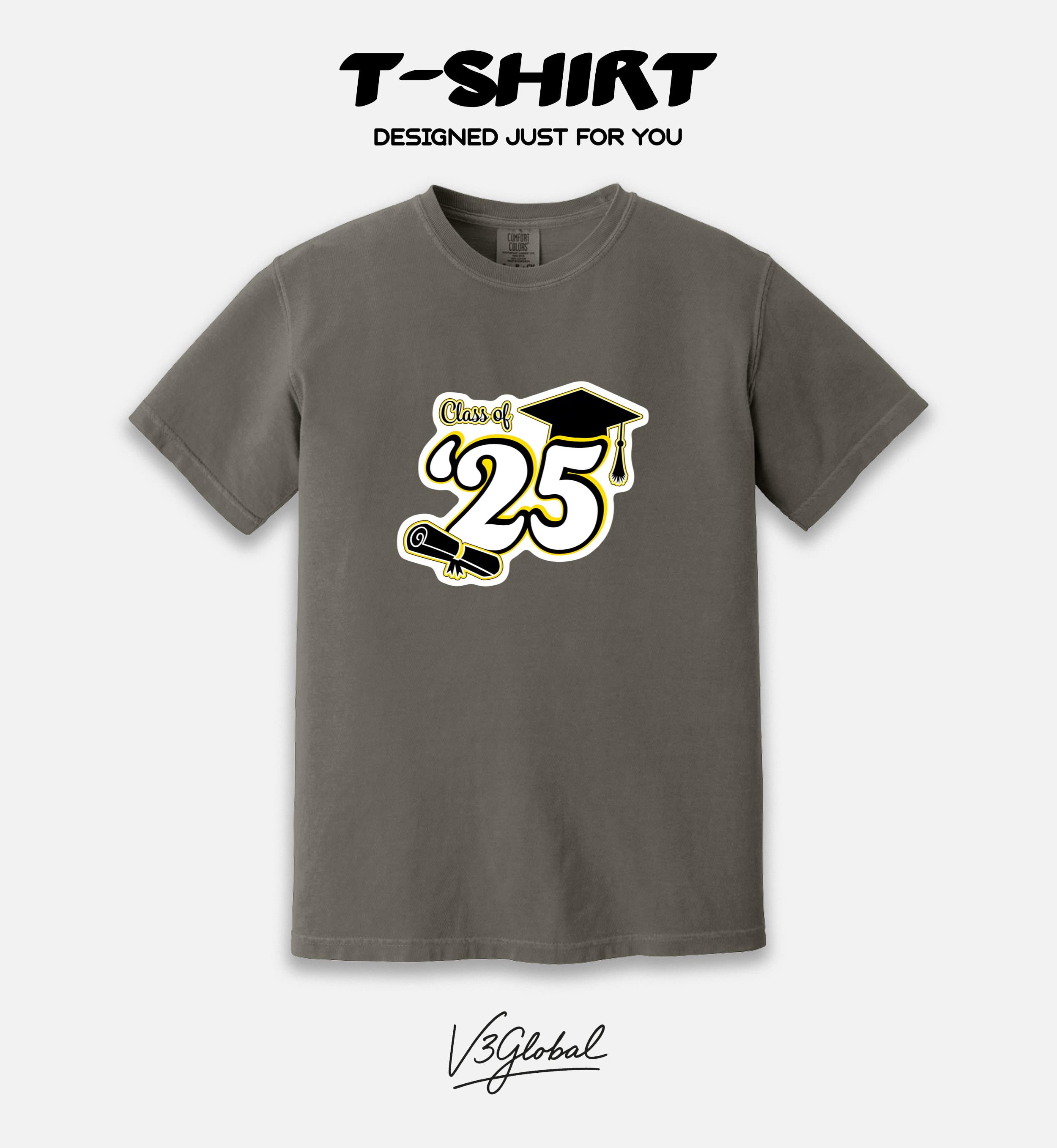 Class of 2025 Senior Grad StyleX Comfort Color T-Shirt, for men & women ...