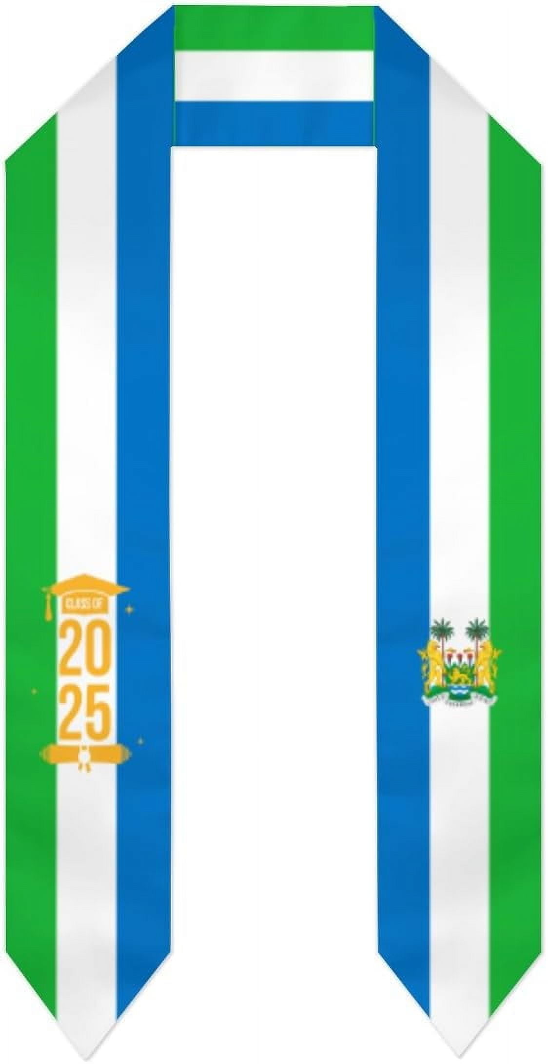 Class of 2025 Sierra Leone Flag Graduation Stoles Shawls Sash ...