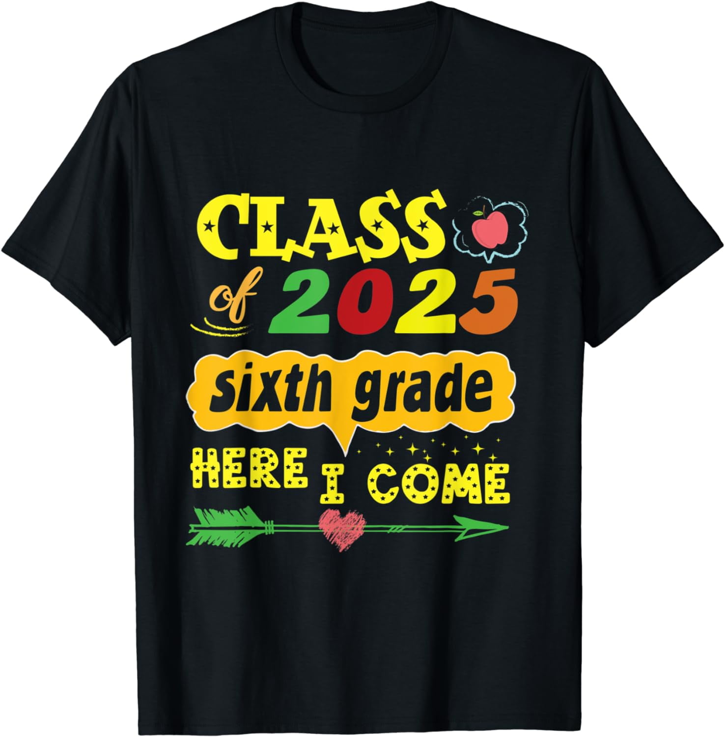 Class of 2025 Sixth Grade Here I Come Shirt T-Shirt - Walmart.com
