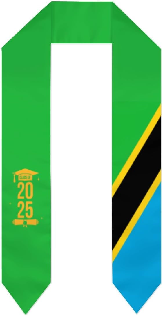 Class of 2025 Tanzania Flag Graduation Stoles Shawls Sash International ...