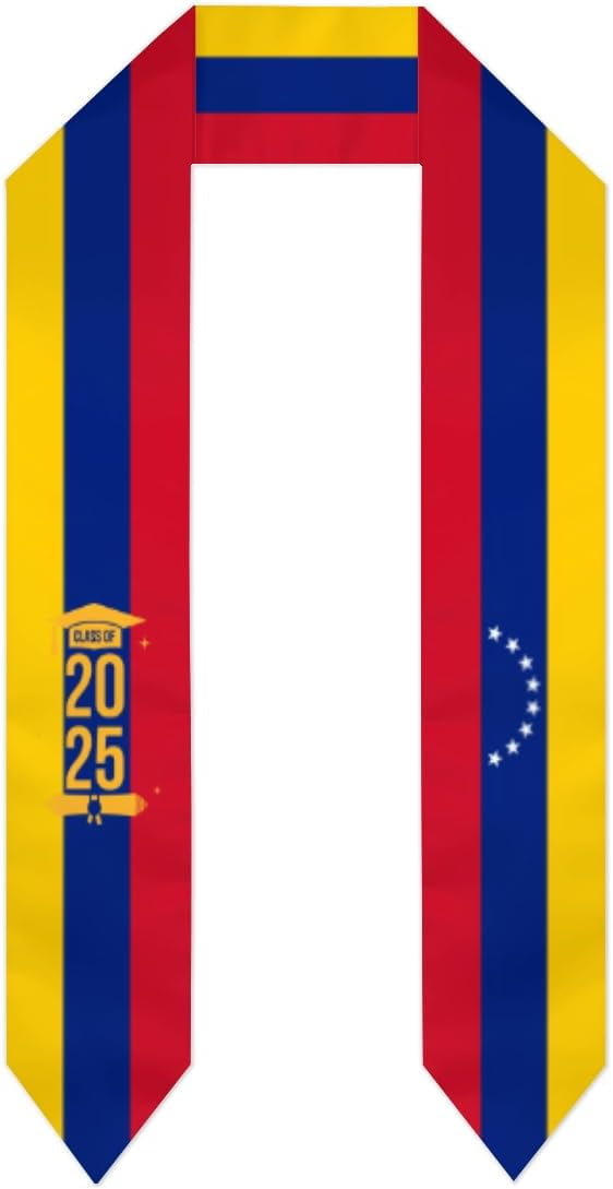 Class of 2025 Venezuela Flag Graduation Stoles Shawls Sash ...