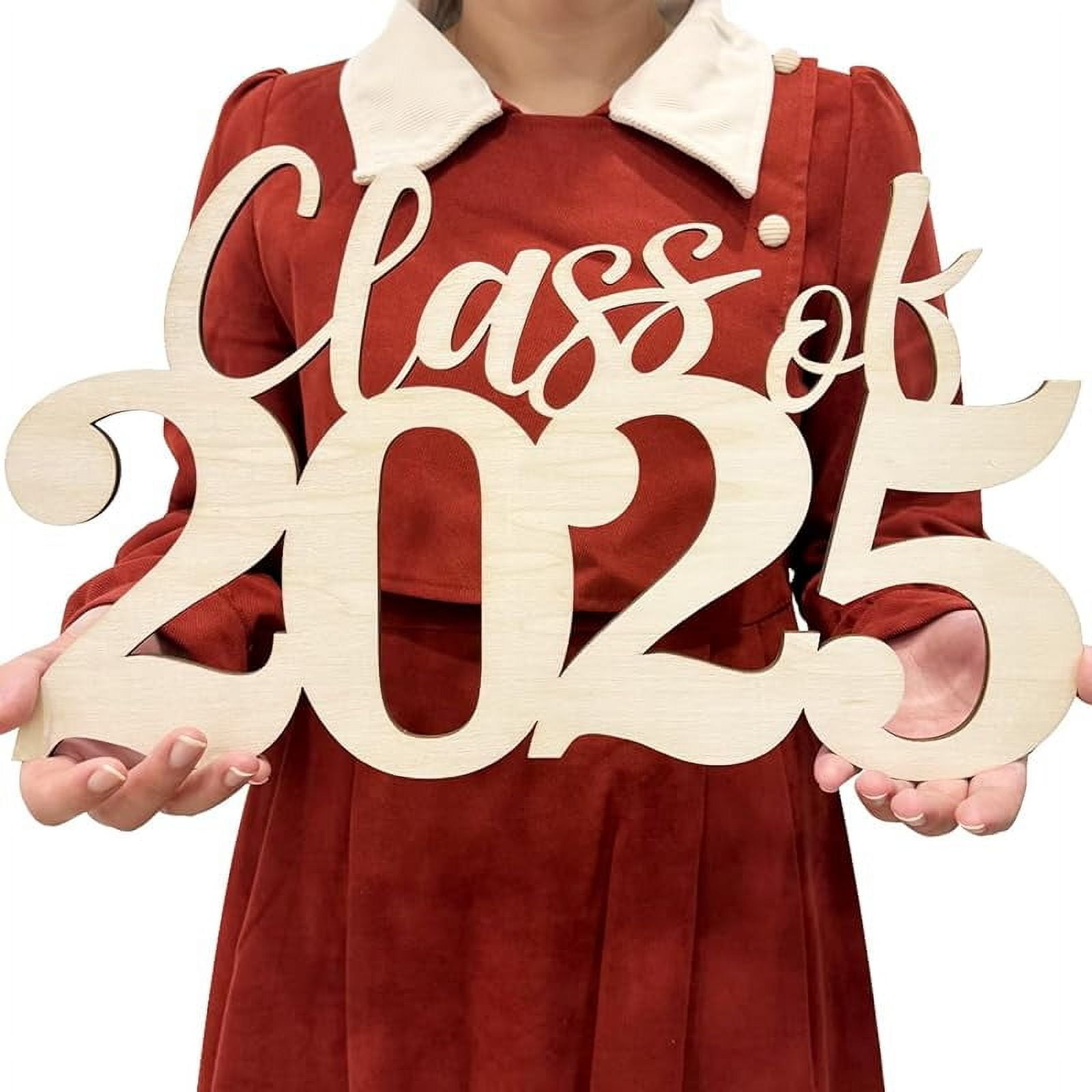 Class of 2025 Wooden Sign - Blue Graduation Decorations & Photo Booth ...