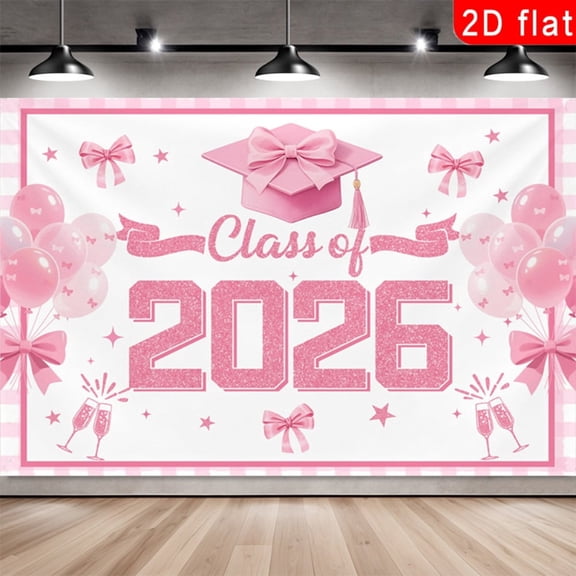 Congratulations Class of 2026 Backdrop Wildflower Graduation Background ...