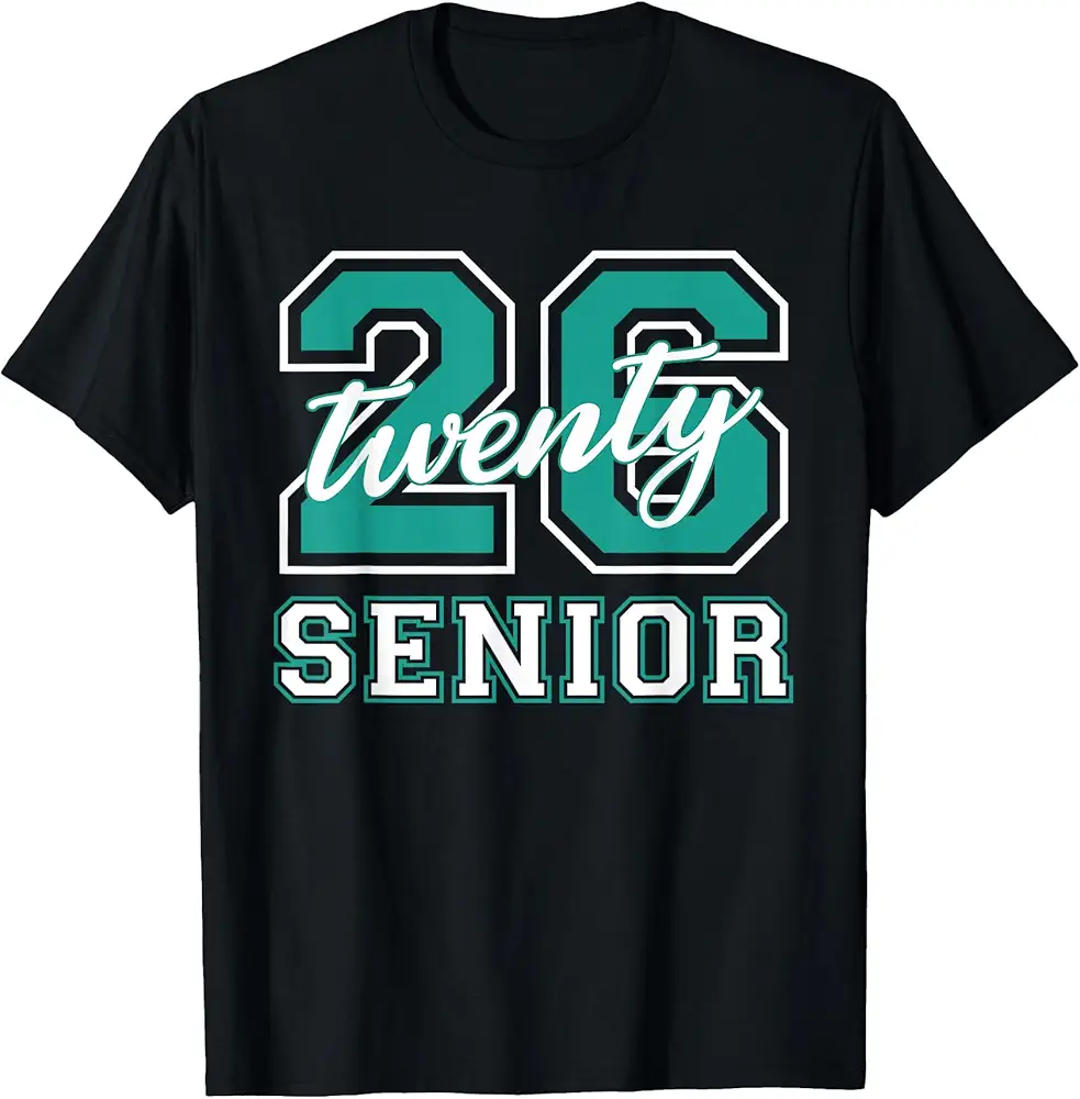Class of 2026 Collegiate Style Teal Letter Senior Graduation Year ...