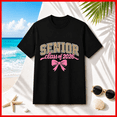 Class of 2026 Coquette Bow Cap Senior Academic Tee Unisex T-Shirt, S ...