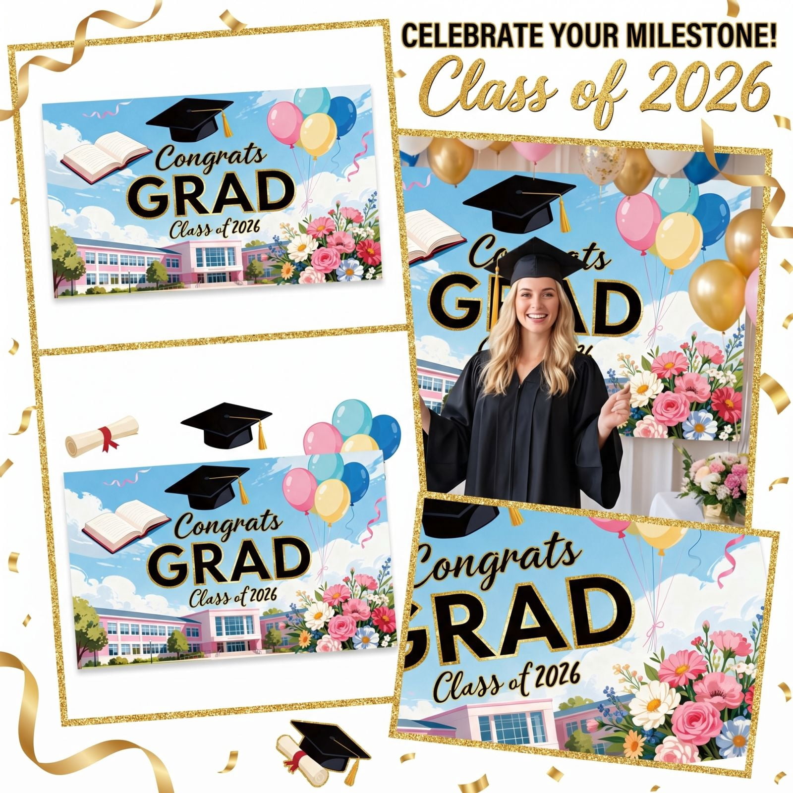 Class of 2026 Graduation Backdrop Banner Large Photography Background ...
