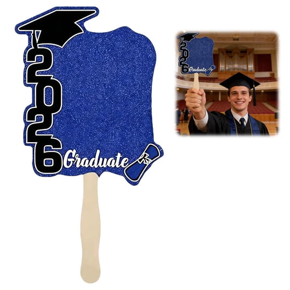 Class of 2026 Graduation Fan Set, Double Sided Pattern Printed ...