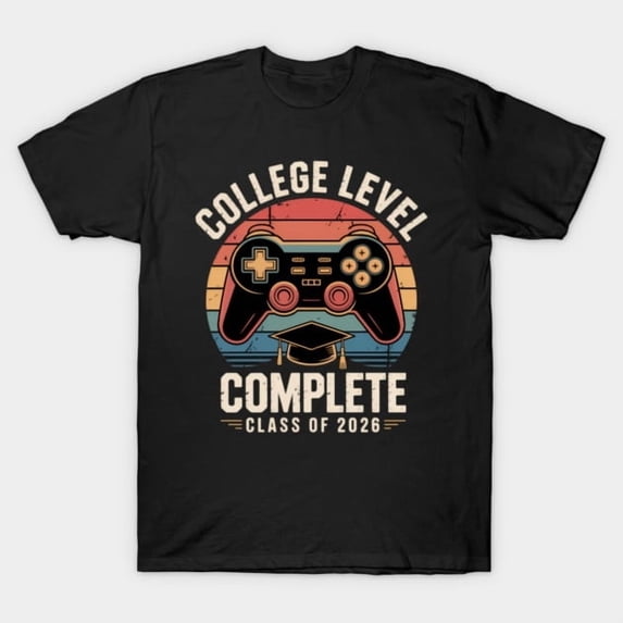 Class of 2026 Graduation Gamer Level Complete Style Unisex T-Shirt ...