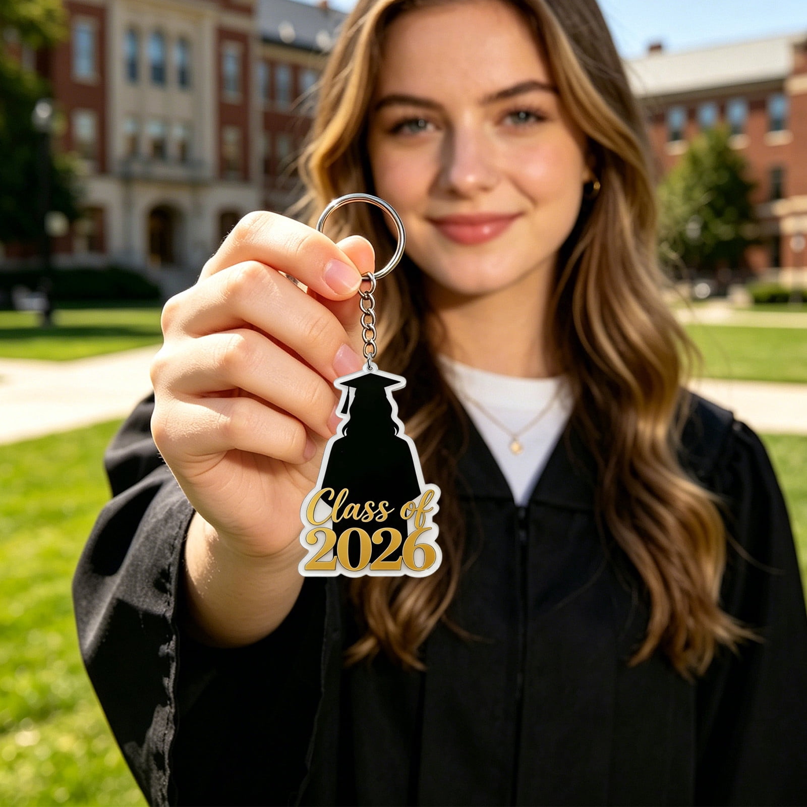 Class of 2026 Graduation Keychain Acrylic Cap & Gown Keepsake Gift ...