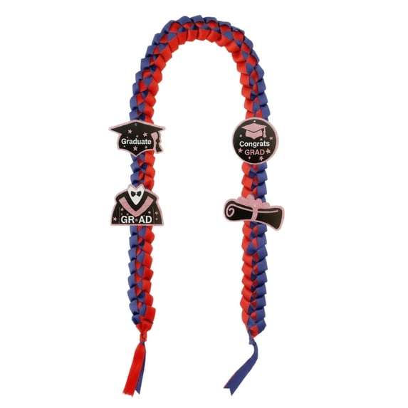 Class of 2026 Graduation Leis, Braided Ribbon Lei with DIY Accessories ...